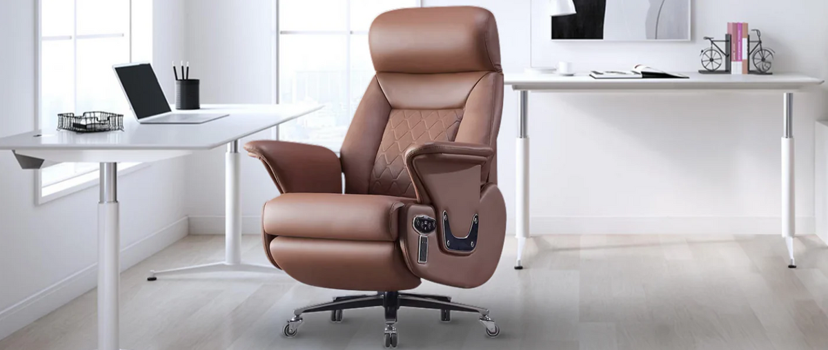 Luca Modern King Chair: Leather With Massage Function – KINNLS