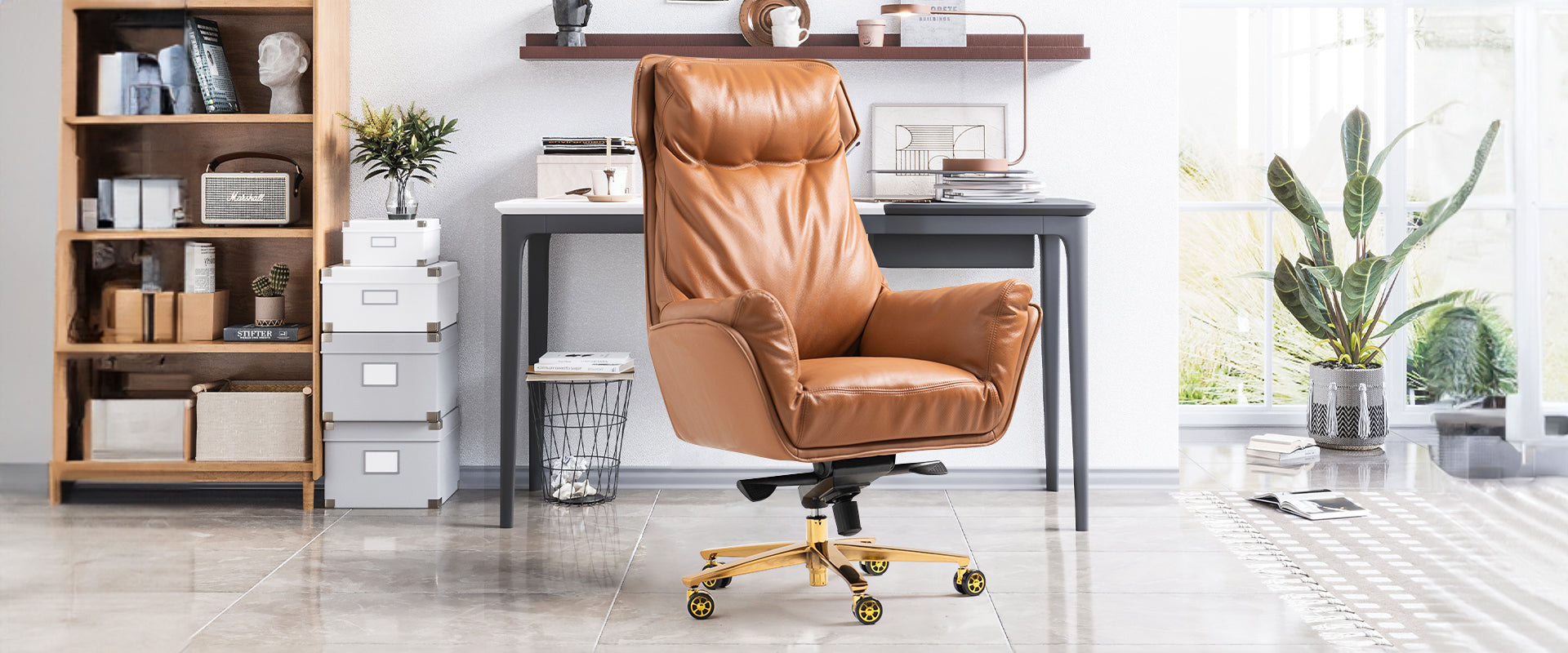 Austin Leather Upholstered Office Chair – KINNLS