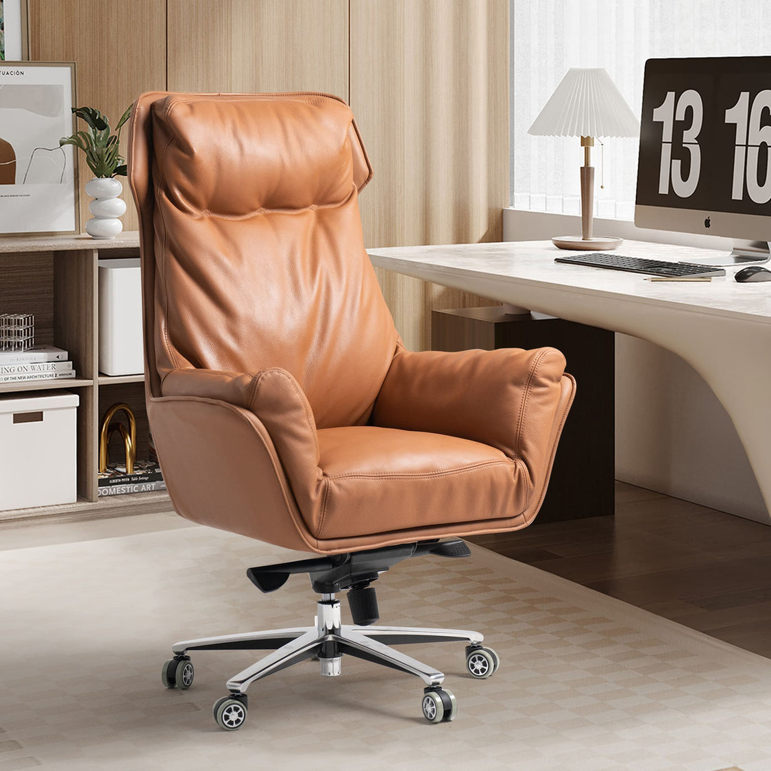 Austin Leather Upholstered Executive Office Chair - KINNLS