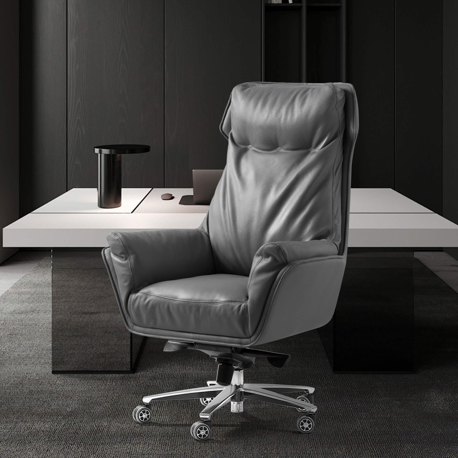 Austin Leather Upholstered Executive Office Chair - KINNLS