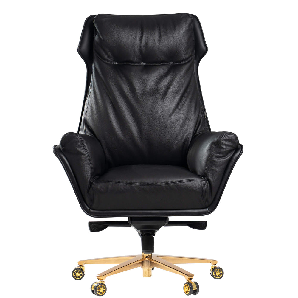 Desk Chair Store：Best Mid-Century Leather Office Chair - KINNLS