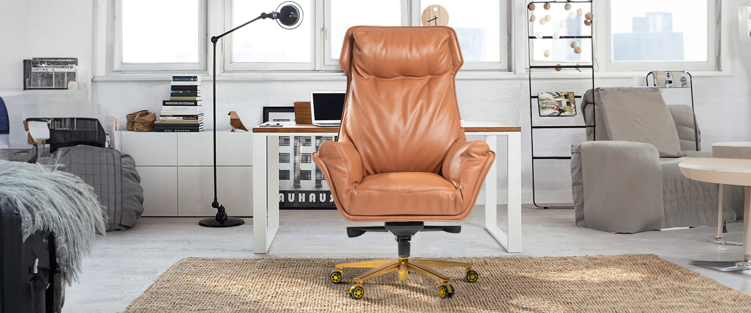 Austin Leather Upholstered Executive Office Chair – KINNLS