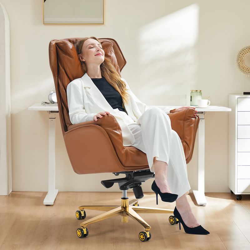 Austin Leather Upholstered Executive Office Chair - KINNLS